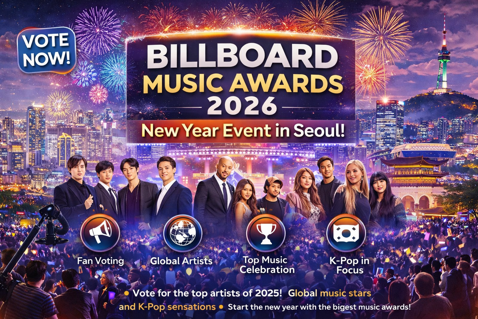 Billboard Music Awards 2026: New Year Award Event in Seoul, Voting ...
